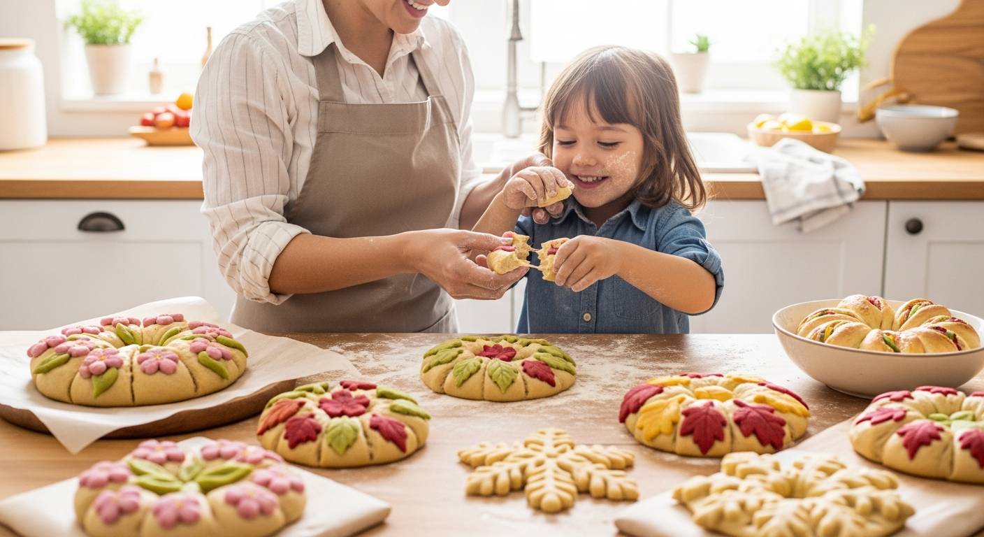 子どもと一緒に楽しむ！親子で作る季節のちぎりパンアイデア - The 884 Bakery